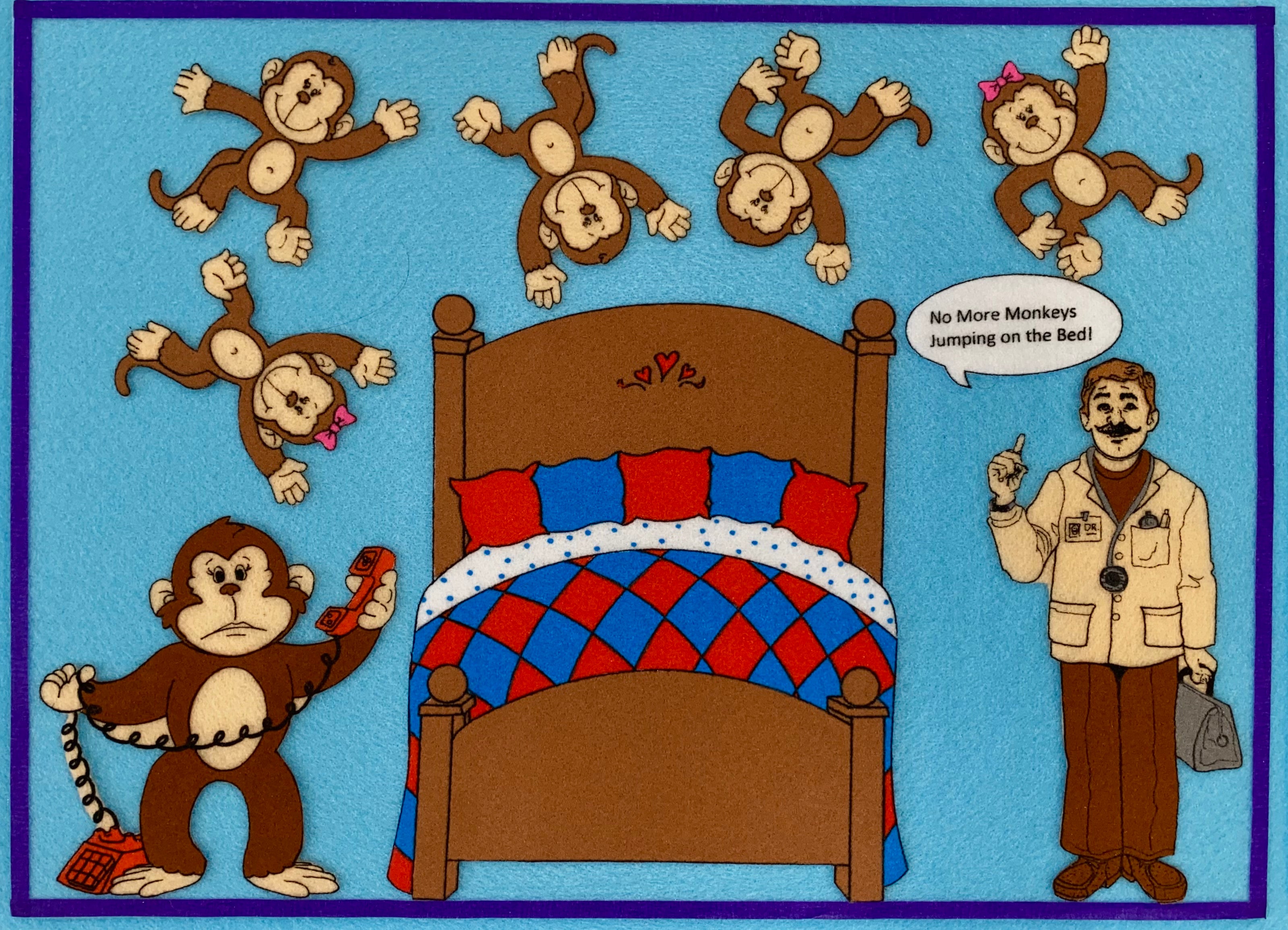 5 Little Monkeys Jumping on the Bed – Felt Fantasies